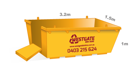 6m3 Waste Skip Bin - Westgate Bin Hire
