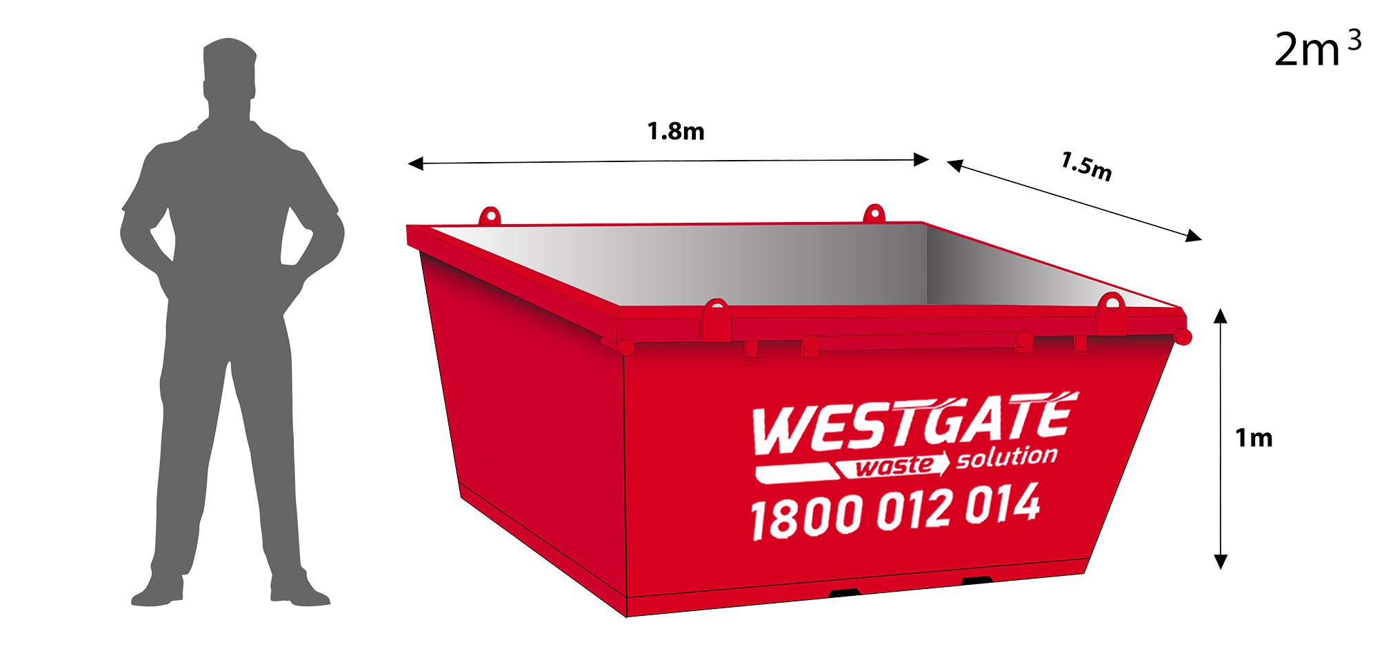 2m3 Waste Skip Bin Hire Melbourne | Westgate Bin Hire